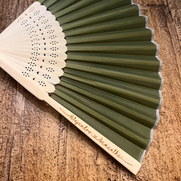 Light Blue Laser Engraved Silk Hand Fans,personalized Bamboo Silk Fans ...