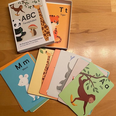 ABC Alphabet Karten Set, DIN A6 105 x 148 mm - Etsy.de