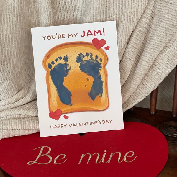 You're My Jam / Happy Valentine's Day / Footprint Handprint DIY Craft ...