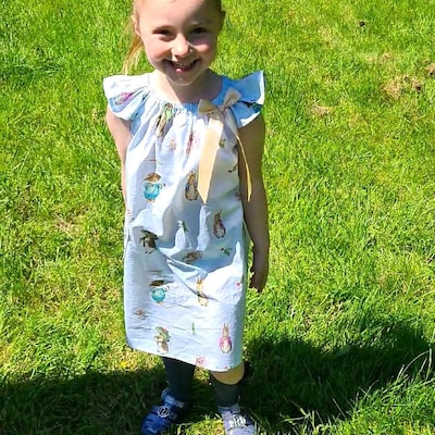 Exclusive Peter Rabbit Baby Toddler Little Girl Dress 100% Cotton Duck ...