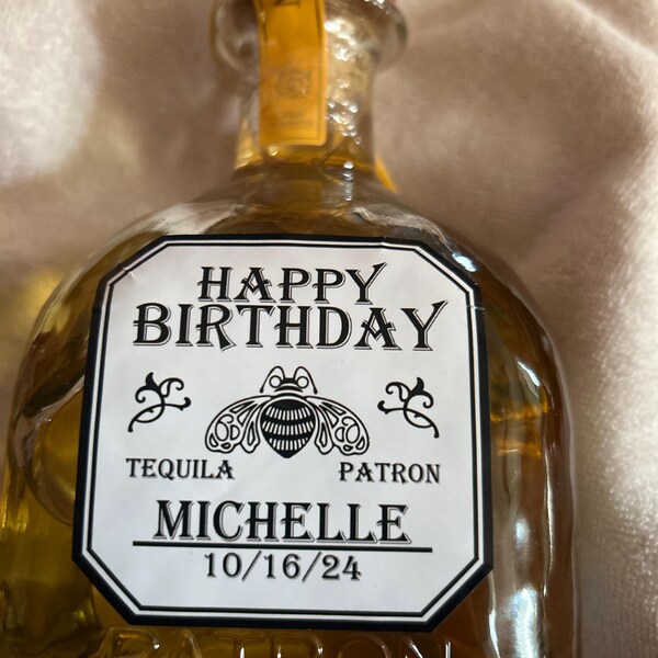 Custom Patron Label, Liquor Label, Birthday Bottle Labels, Groomsmen ...
