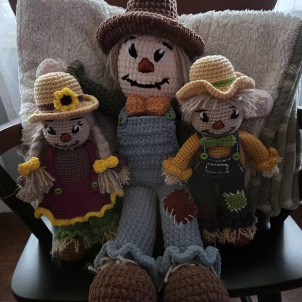 PDF PATTERN: Amigurumi Scarecrow Crochet Pattern, Autumn Scarecrow ...