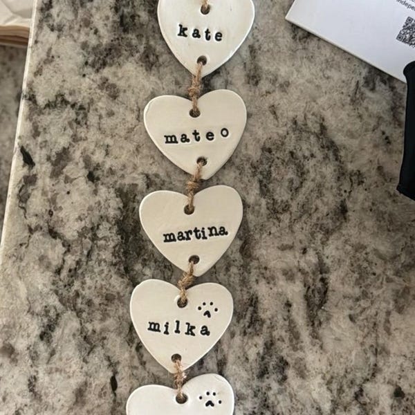 Our Family Clay Wall Hanging, Family Wall Hanger, Our Family Tree ...