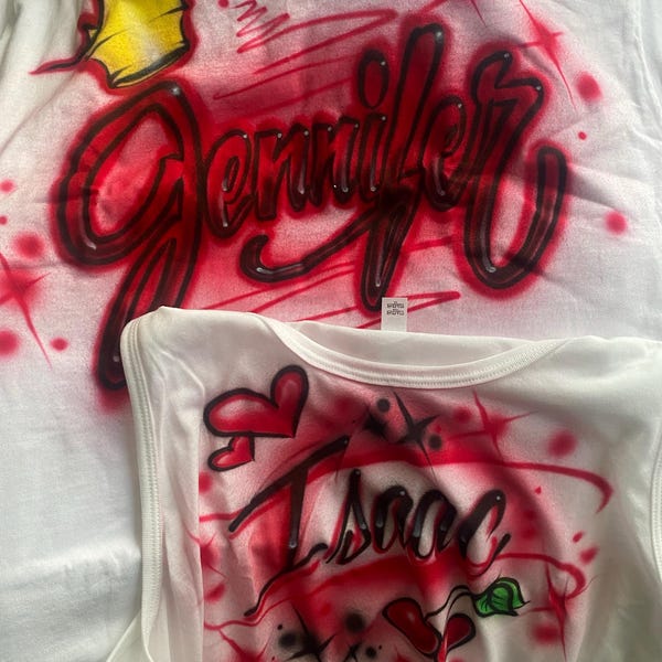 Custom Airbrush Apparel Designs | Name Shirts Personalized With Your ...