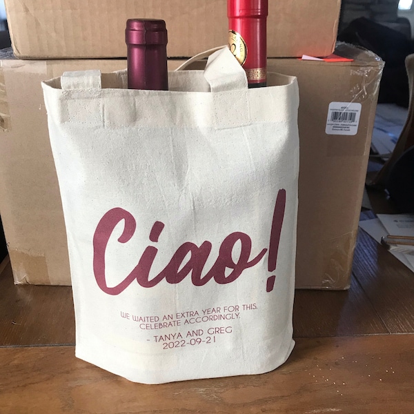 Ciao! Tote Bags - Destination Wedding Tote - Italian Wedding Welcome ...