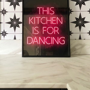 Customisable Red Neon Art Poster Valentines Gift Red Neon - Etsy