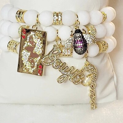 1 CZ Pave Boss Lady Charm Queen Charm Bracelet Charm - Etsy