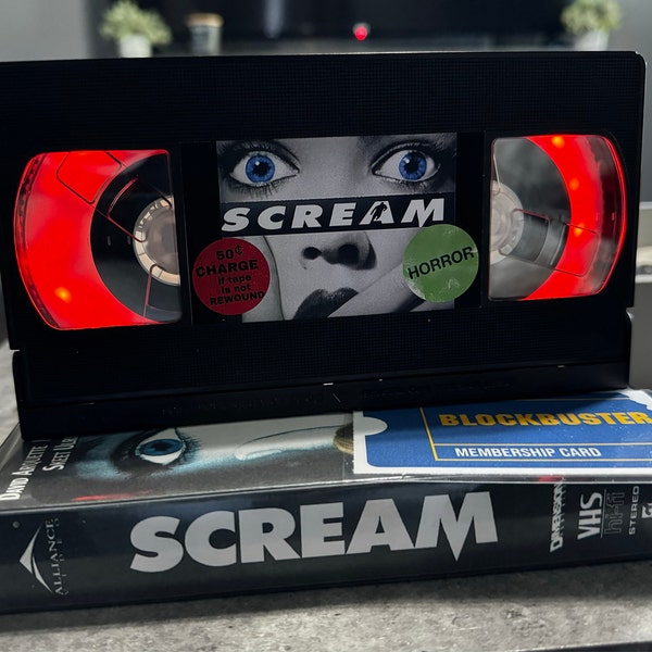 Customizable Orange Horror VHS TAPE Lamp Matching Case. You Can Pick ...