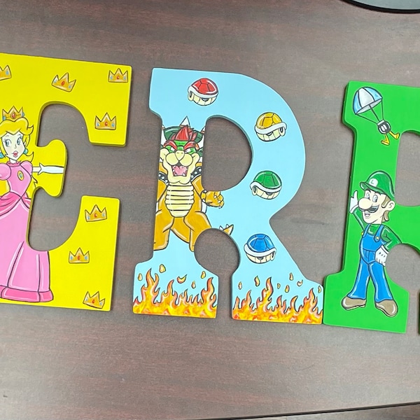 Hand Painted Video Game Letters (PER LETTER) - Etsy