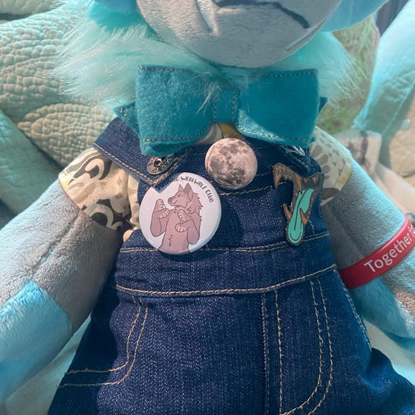 Moon Pin | Outer Space Button | 1 Inch Magnetic Necklace Charm | Star ...