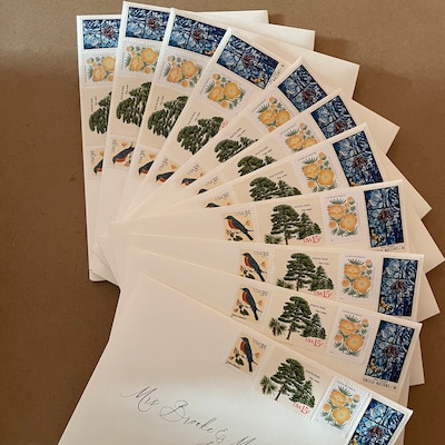20 Vintage Unused American Trees Mail Stamps / Oak, Birch, Pine ...