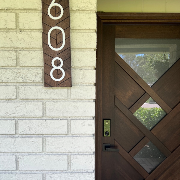 House Numbers, Address Sign, Vertical Outside Sign, Custom Address ...