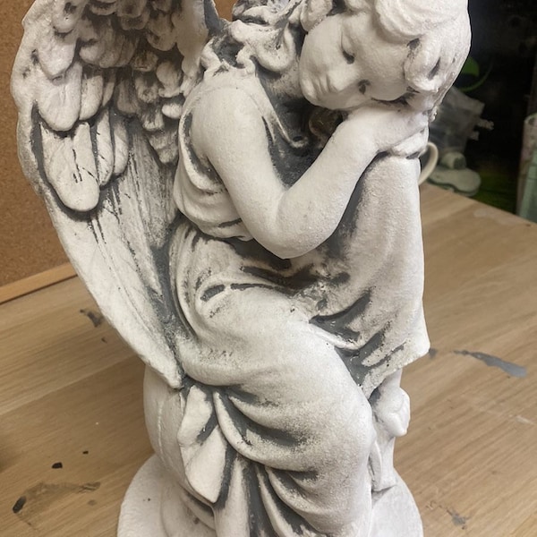 Kissing Angels Statue - Sterling Statuary | Handmade Solid Concrete ...