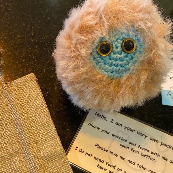 Fluffy Worry Pets, Various Colours, Plush, Ideal Anxiety/stress Relief ...