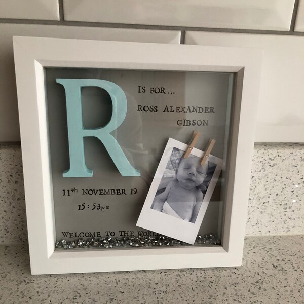 Personalised Baby Frames With Initial - Etsy