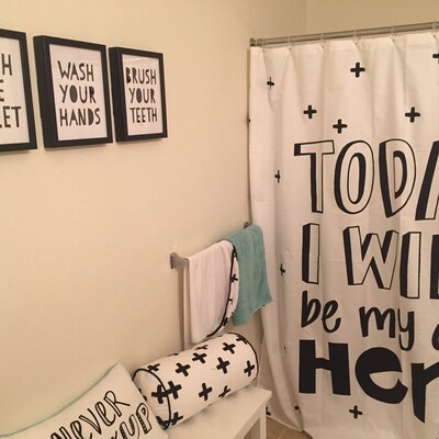 Kids Bathroom Decor, Bathroom Rules Sign, Wash Your Hands Flush the ...