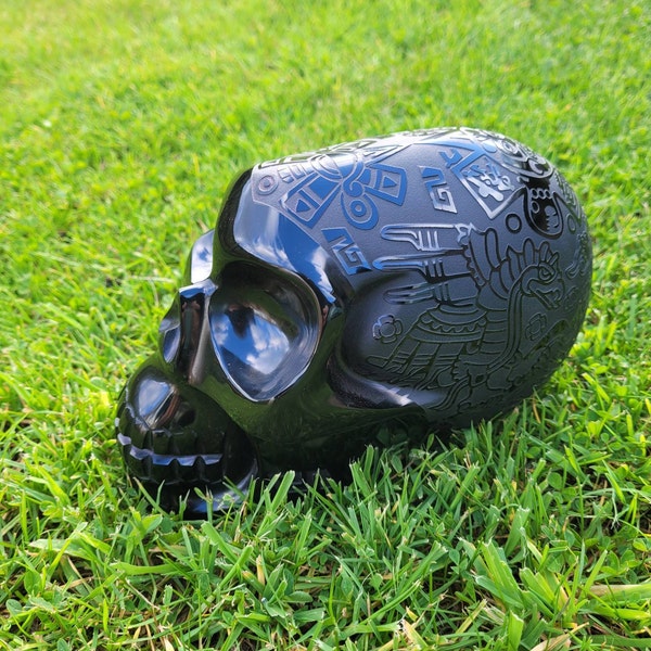 Black Obsidian Sphere, Engraved With the 5 Suns: the Gods of Mexica ...
