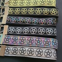 Pentacle Jacquard Ribbon 1" Multi Metallic *colors* 3 Yards & up Wiccan ...