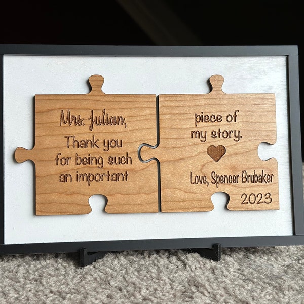 Personalized Puzzle Sign, Teacher Appreciation Gift, Thank You Gift ...