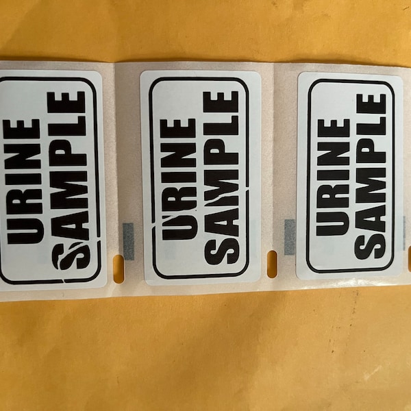 URINE SAMPLE 25-500 Pack Stickers Gag Prank Sticker Decal Medical Label ...