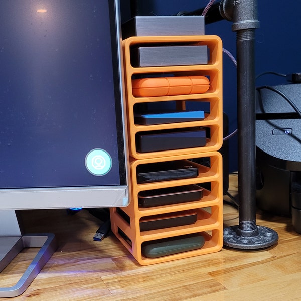 Hard Drive Organizer: 4-bay HDD AND SSD Stand, Horizontal or Vertical ...