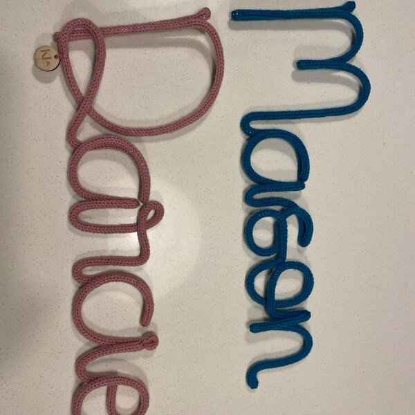 Customised Knitted Name, Knitted Wire Name, Nursery Name Sign, Custom ...