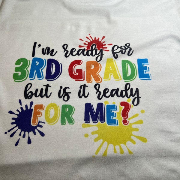 3rd Grade SVG PNG: Back to School Shirt Design Cut Files (digital ...