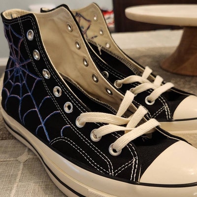 Spider Embroidery Custom Converse Chuck Taylor Embroidered Shoes ...