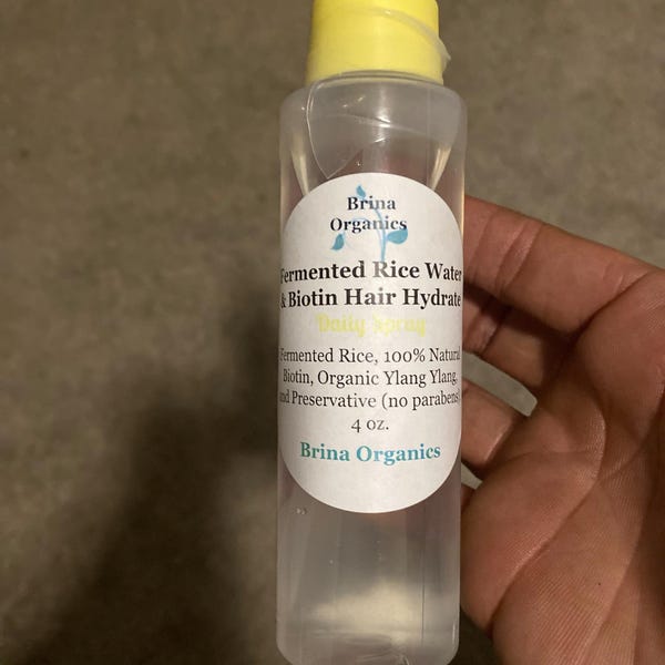 Fermented Rice Water & Biotin Hair Tonic: Hydrating Spray - Brina ...