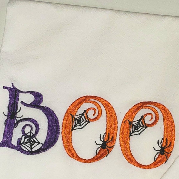 Halloween Font Design With Spider and Web for Machine Embroidery, Large ...