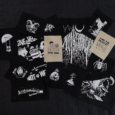 Mother Nature Black Metal BACK PATCH Huge Punk Diy Vegan Pro Tree Anti ...