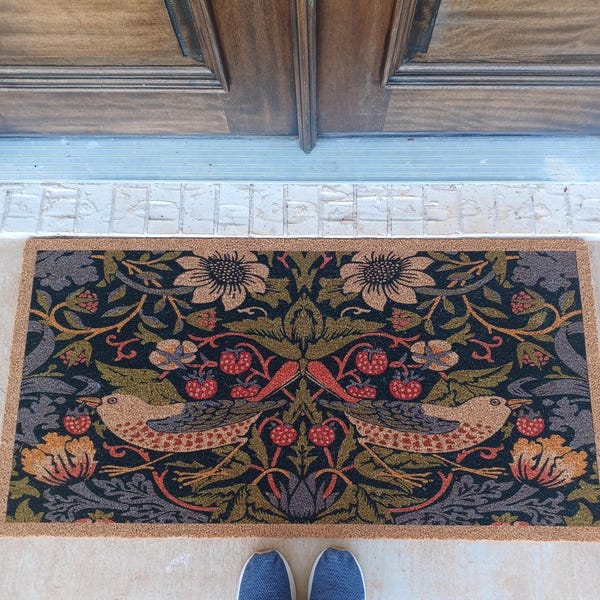 Colorful Doormat, Floral Front Door Decor, Fall Decor, Welcome Mat ...