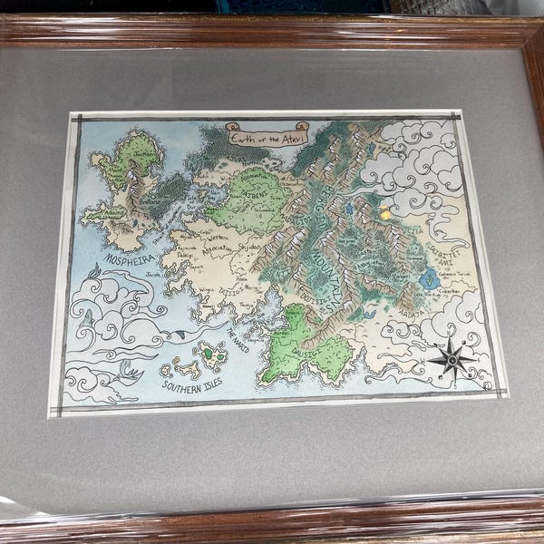Custom Fantasy Map - Tolkien Style Map - Dungeon and Dragons World Map ...