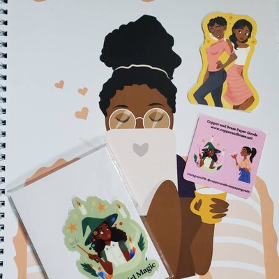 Large Curvy Black Girl Notebook African American Boss Chick Journal 8 ...