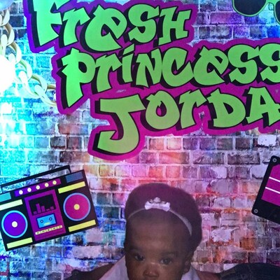 Fresh Princess Backdrop, Fresh Princess Birthday Backdrop, Graffiti ...