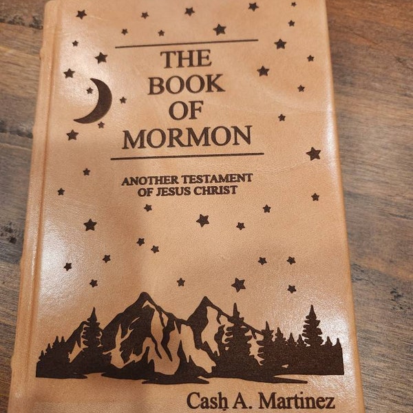 Customizable Leather Book of Mormon: Engraved LDS Scriptures Cover Gift ...