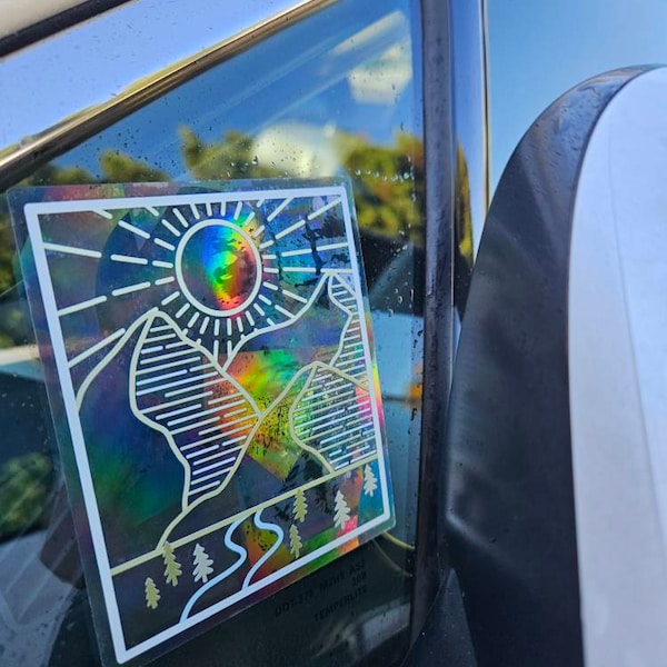 Rainbow Snail Suncatcher Window Decal Sun Catcher Sticker Rainbow Prism ...