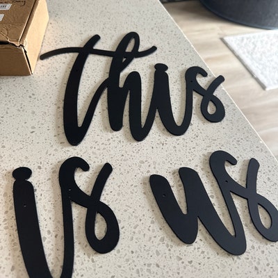 Custom Word Sign Metal Personalized Nursery Name Sign Cursive Word ...