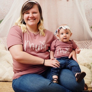 Mama Mini Matching Set, Baby Shower Gift, Mother Daughter Shirts ...