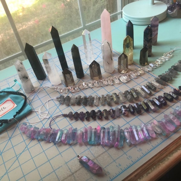 Natural Crystal Tower.large Crystal Wands.crystal Obelisk Tower,healing ...