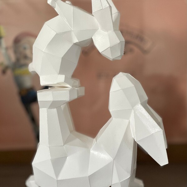 Papercraft Rabbit, SVG, PDF. Paper Craft Rabbit Model, Rabbit PDF ...