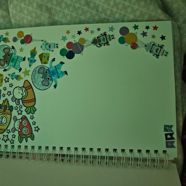 Unused Sticker Club Reusable Sticker Book for Sticker Collector, 6x8 ...