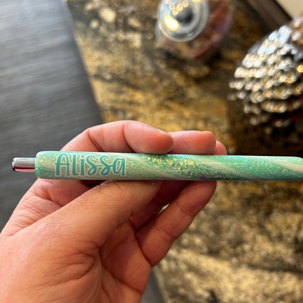 Pastel Glitter Pen: Milky Way Swirl, Handmade, Refillable Inkjoy Pen - Etsy