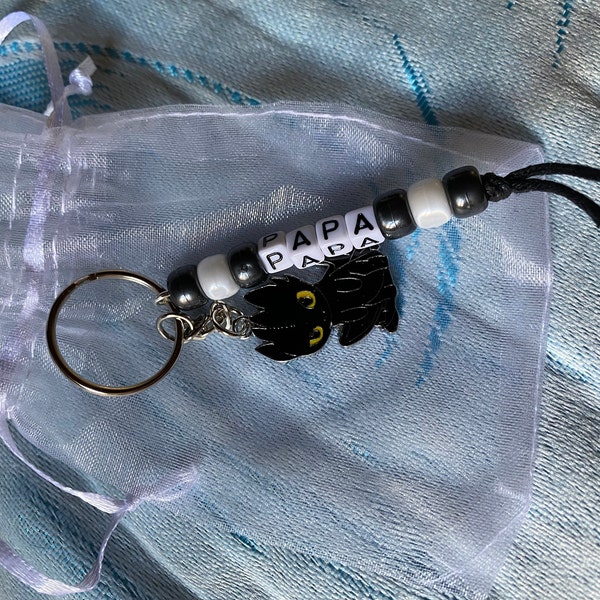 Personalised Name Key Chain Toothless Dragon Charm Keyring Chain Enamel ...