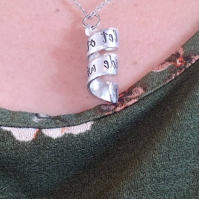 Your Own Custom Hidden Message Necklace Scroll Necklace Inspirational ...