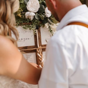 A Cord of Three Strands Unity Ceremony Braided Cross Sign With Custom ...