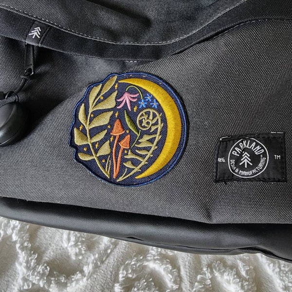 Floral Embroidered Patch, Nature is Magic, Gift for Gardeners, Gift for ...