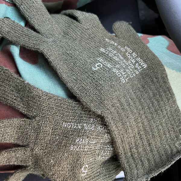 Genuine US Army Military Glove Insert Liners Wool Warmers Military ...