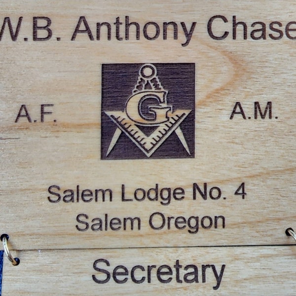 Masonic Name Tag Badge- Wood - Etsy