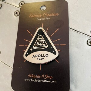NASA Apollo 11 Command Module Enamel Pin Space Program Art Cosmic ...